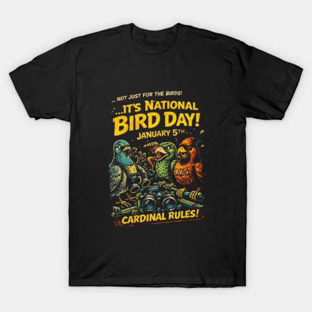 National Bird Day Retro Comic Art – Cardinal Rules Illustration - Bird ...