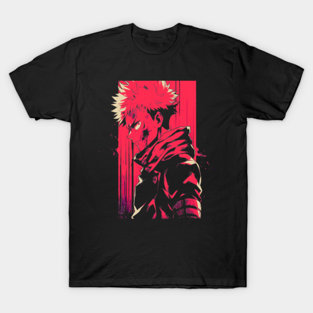 Yuji Itadori Intense Side Profile - Yuji Itadori - T-Shirt | TeePublic