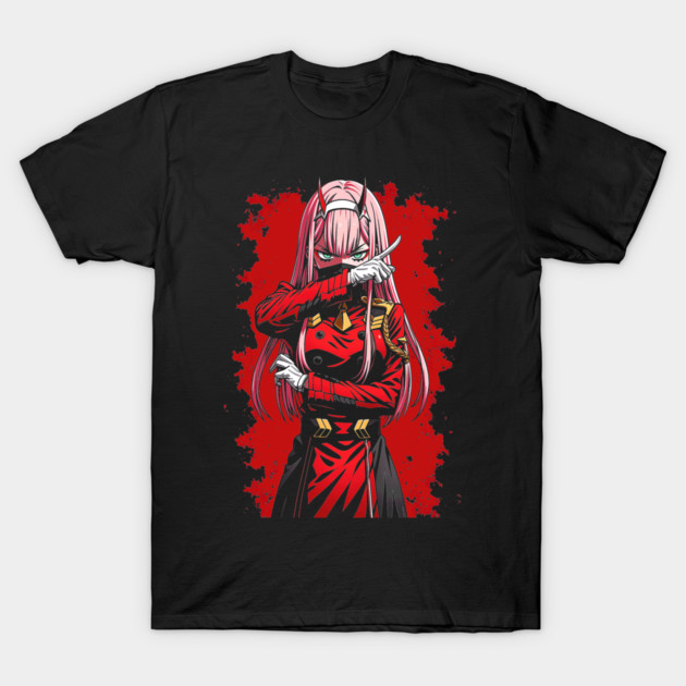 Zero Two Intense Red Fan Art - Zero Two - T-Shirt | TeePublic