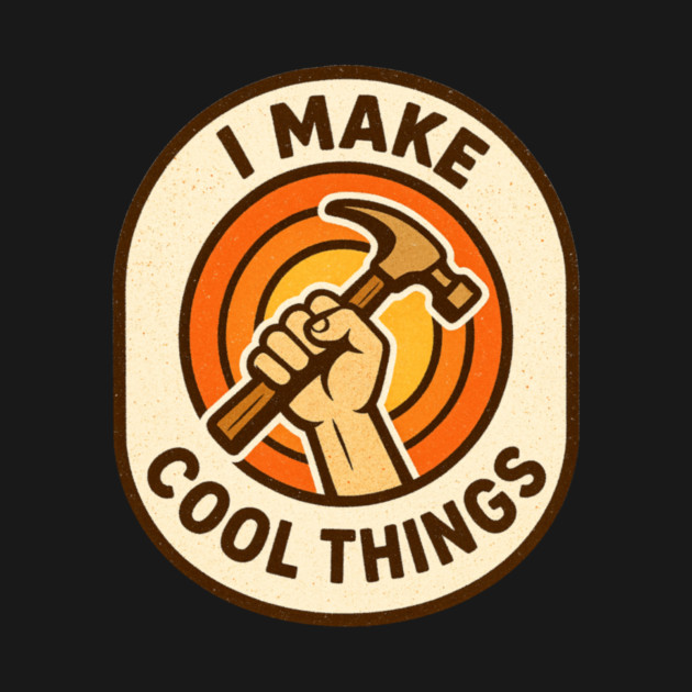 I Make Cool Things – Maker Badge Retro - Maker - T-Shirt | TeePublic