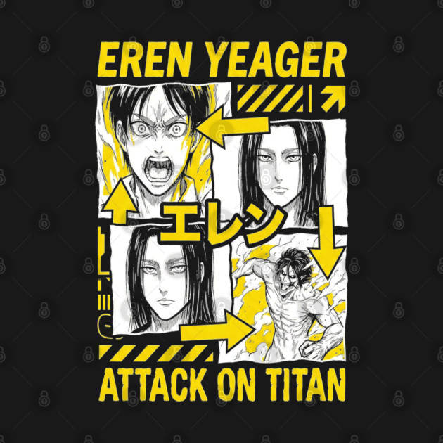Eren Yeager Attack On Titan Fan - Eren Yeager - T-Shirt | TeePublic