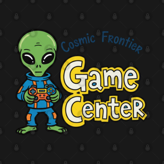 Cosmic Frontier Game Center Alien Gamers - Alien - T-Shirt | TeePublic