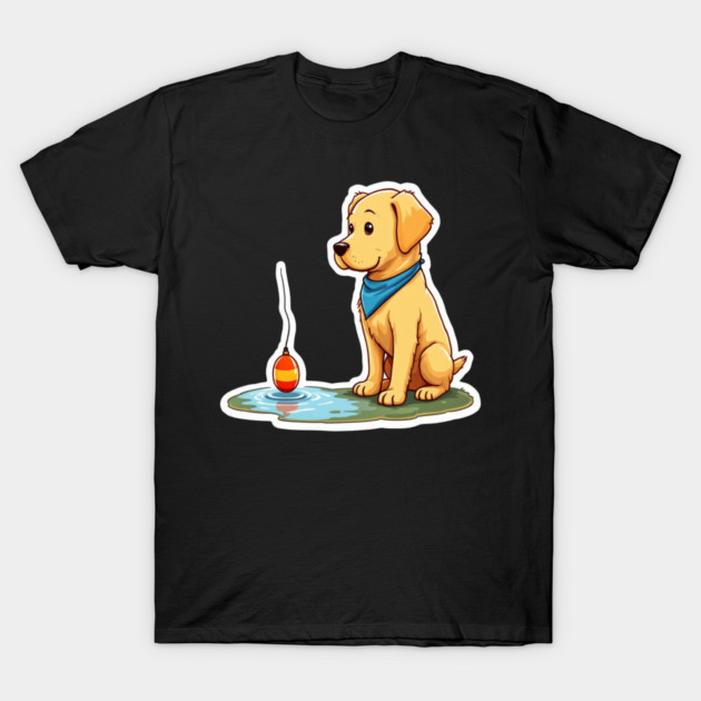 Yellow Labrador Retriever Fly Fishing Art - Yellow Labrador - T-Shirt ...