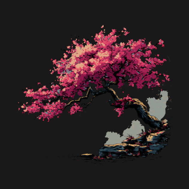 cherry blossom (sakura) tree 1 - Cherry Blossom Sakura Tree - T-Shirt ...