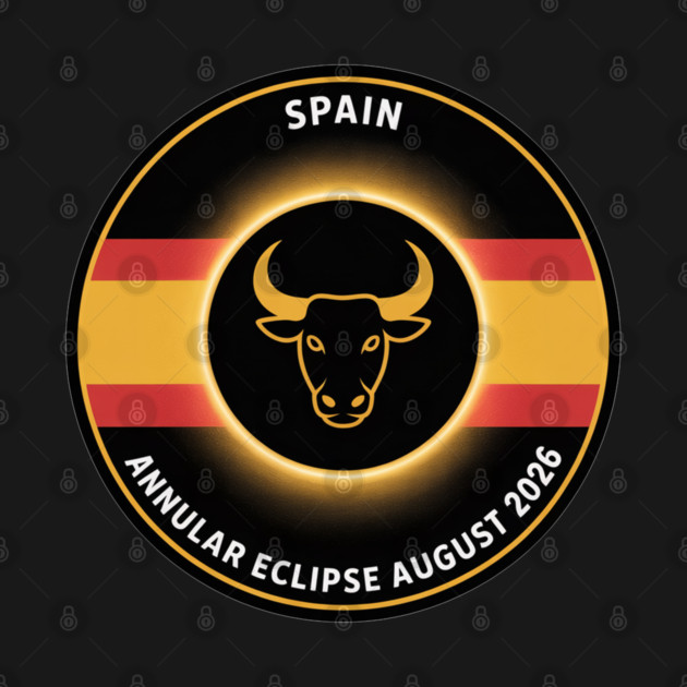 Solar Eclipse Spain 2026 - Solar Eclipse - T-Shirt | TeePublic