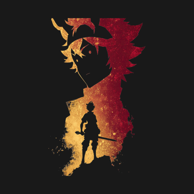 Asta Silhouette Fan Art Black Clover - Asta - T-Shirt | TeePublic