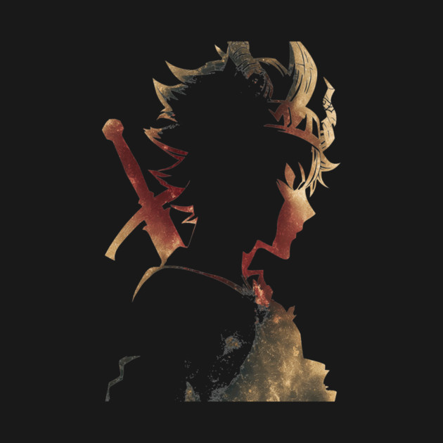 Asta Black Clover Silhouette Art - Asta - T-Shirt | TeePublic