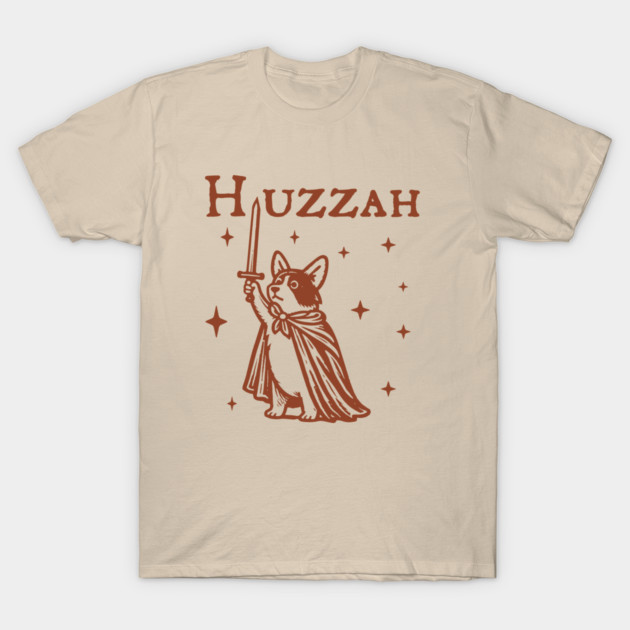 Huzzah Funny Medieval Corgi Knight Meme - Huzzah Corgi - T-Shirt ...