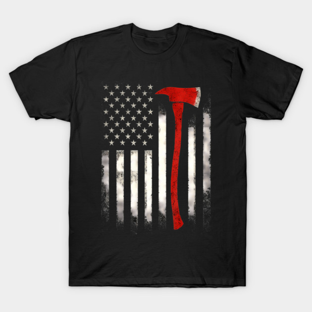 Wildland Firefighter Axe Us Usa American Flag Patriotic - Wildland ...