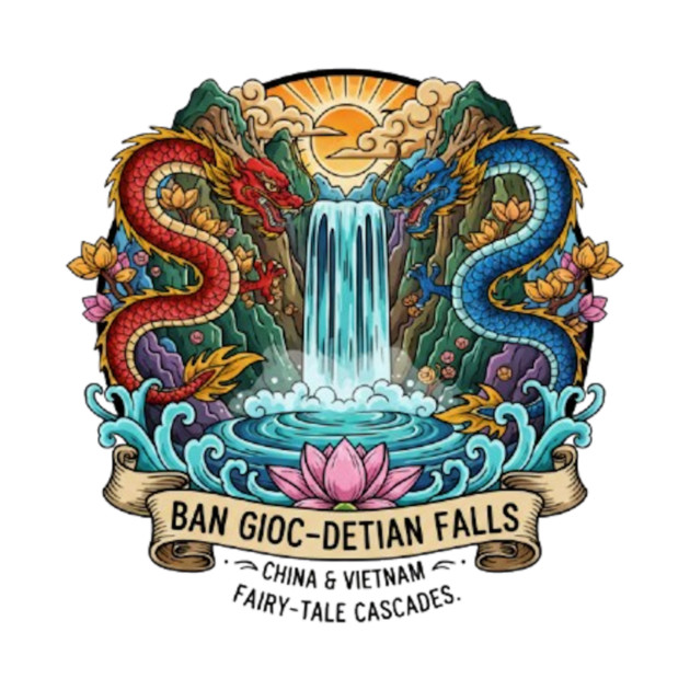 BAN GIOC - DETIAN FALLS - Waterfall - T-Shirt | TeePublic