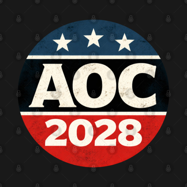 AOC 2028 Campaign Style Political - Aoc 2028 - T-Shirt | TeePublic