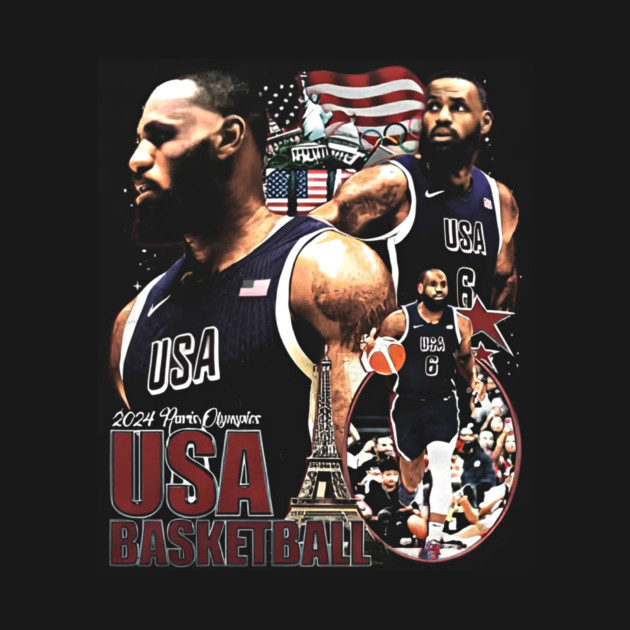 Lebron James USA Basketball - Lebron James - T-Shirt | TeePublic