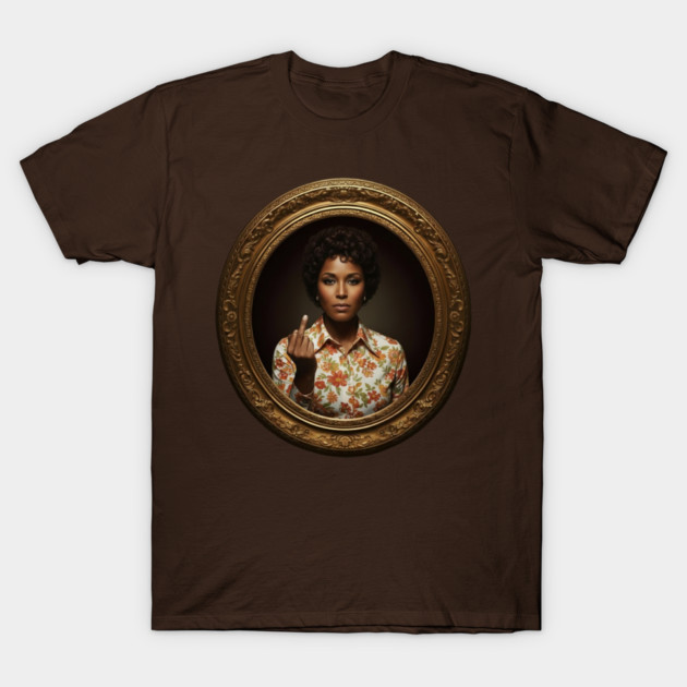 Anita Baker Flip The Bird in Frame - Anita Baker - T-Shirt | TeePublic