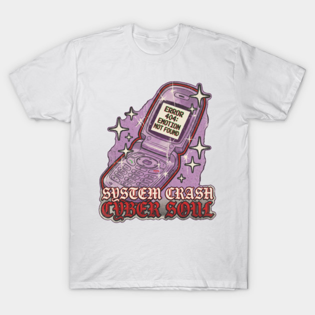System Crash Cyber Soul Y2K Flip Phone - Y2k Flip Phone - T-Shirt ...