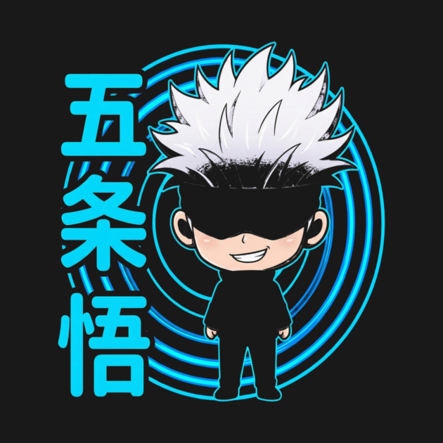 Chibi Gojo Satoru Neon Art - Gojo Satoru - T-Shirt | TeePublic