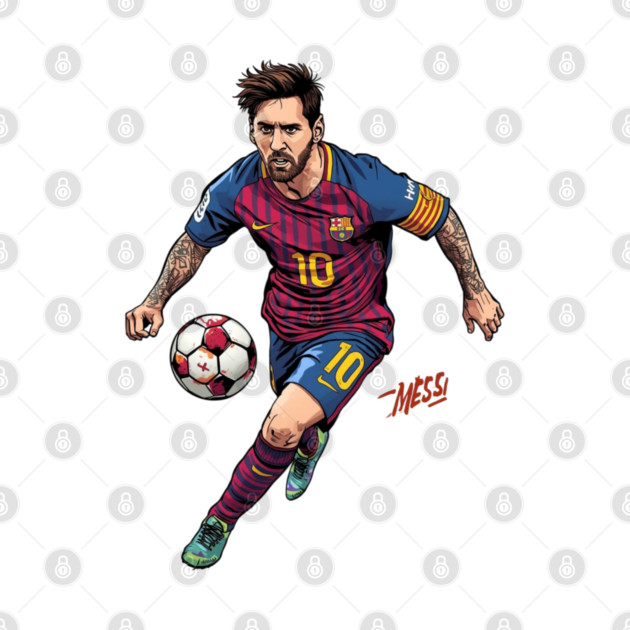 Messi Comic Kick-Off 🌟🌟🌟🌟🌟 - Lionel Messi - T-Shirt | TeePublic