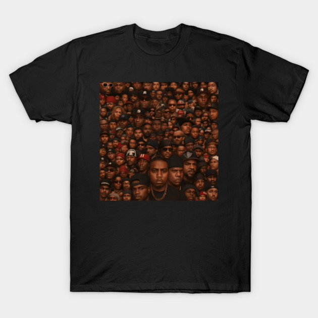 Epic Mosaic Of Iconic Hip-Hop Legends - Hip Hop Legends - T-Shirt ...