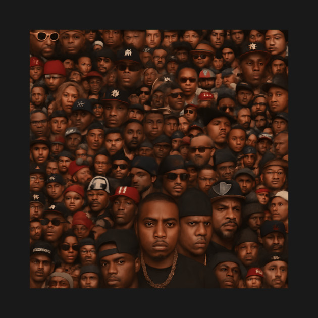 Epic Mosaic Of Iconic Hip-Hop Legends - Hip Hop Legends - T-Shirt ...