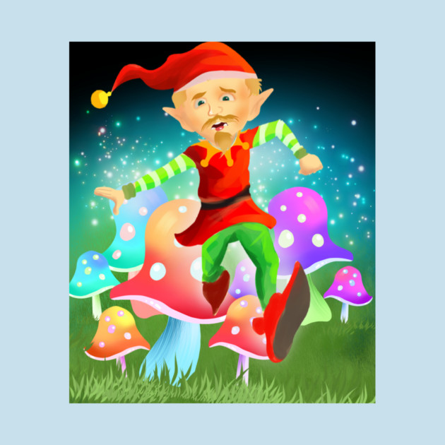 Elf on Blue - Elf - T-Shirt | TeePublic