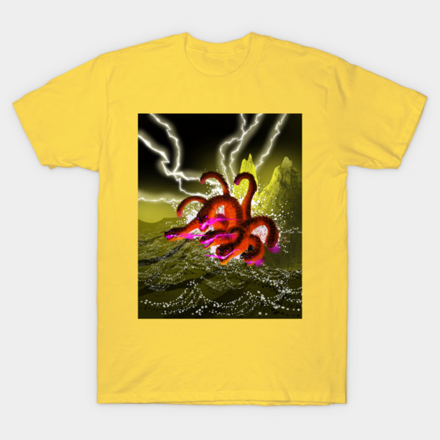 Hydra on Yellow - Hydra - T-Shirt | TeePublic