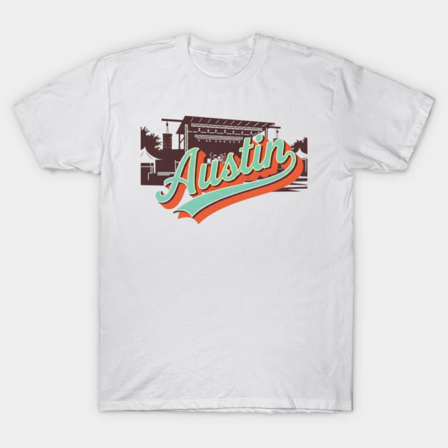 Austin Retro Stage Music City Graphic - Austin - T-Shirt | TeePublic
