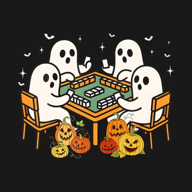 Bam Boo Halloween Ghost Mahjong Game - Funny Halloween Costume - T ...