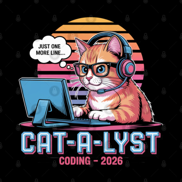 Funny Coding Cat Design 2026-Cat-A-Lyst Programmer Humor - Programmer ...