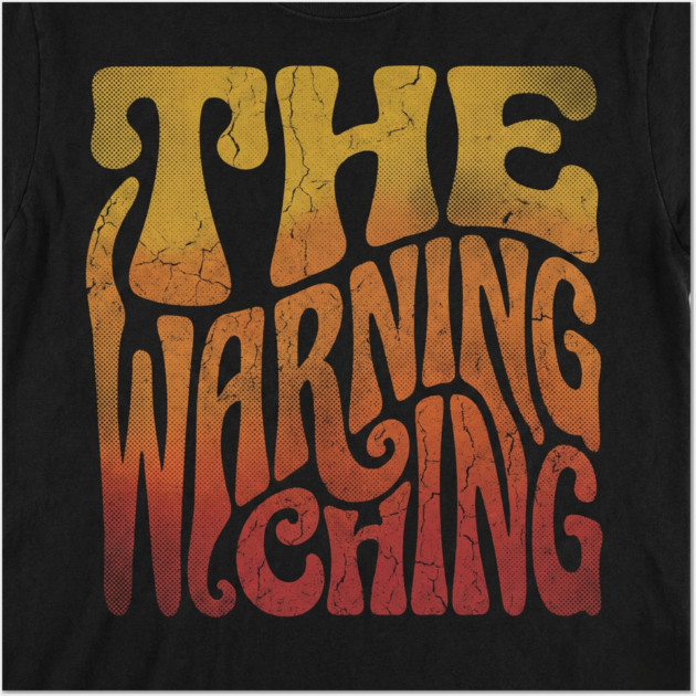 The Warning Retro 70s Groovy Vintage Rock Typography - Retro - Posters ...