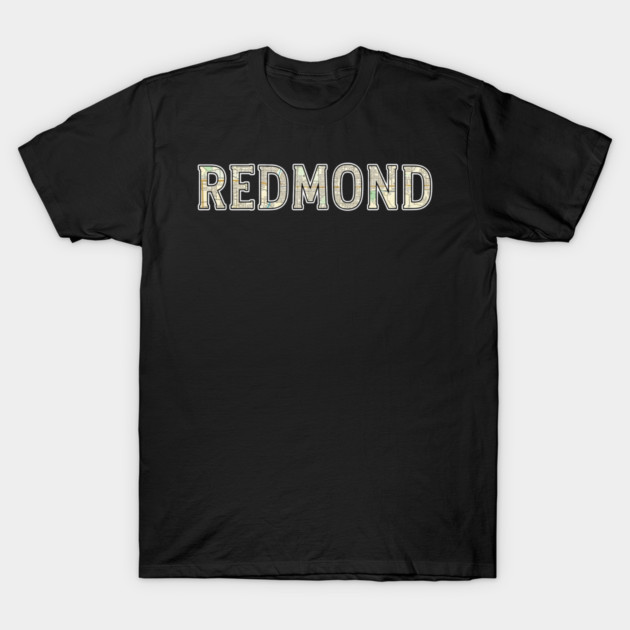 Redmond WA Map Letters - Redmond Wa Map Letters - T-Shirt | TeePublic