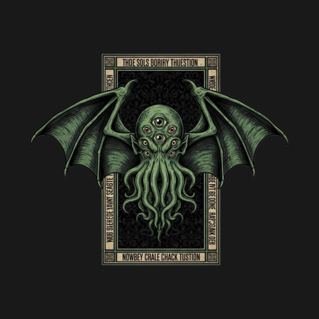 Cthulhu with Wings Distorted Text - Cthulhu With Wings Distorted Text ...