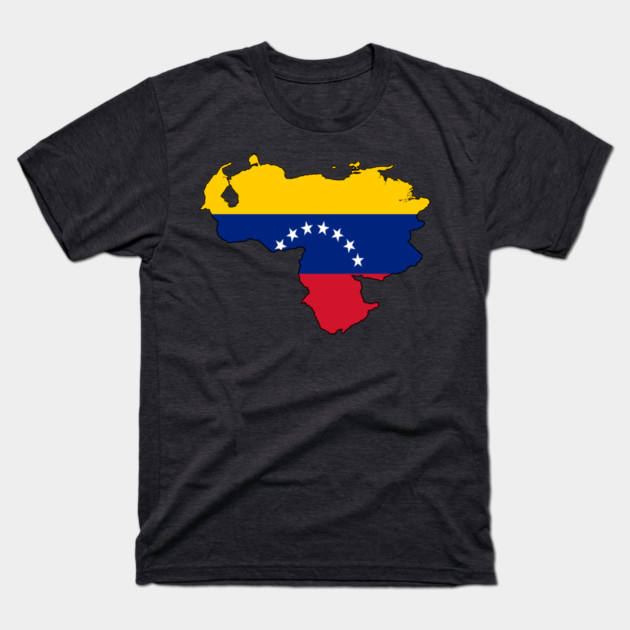 Venezuela Flag Map Shirt | Venezuelan National Map Tee - Geographic ...