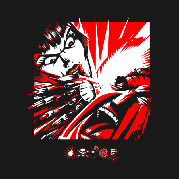 Red Silhouette Symbols With Woman Face - Band - T-Shirt | TeePublic