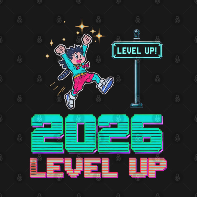 2026 Level Up Retro Gaming Art | Aesthetic 8-Bit Pixel Character Growth ...