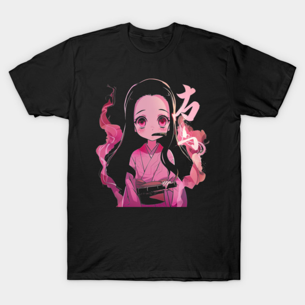 Nezuko Chibi Pink Art Demon Slayer - Nezuko Kamado - T-Shirt | TeePublic