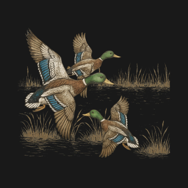 Retro Duck Hunting Nature 90s Vintage Wildlife Camoflag for Father ...