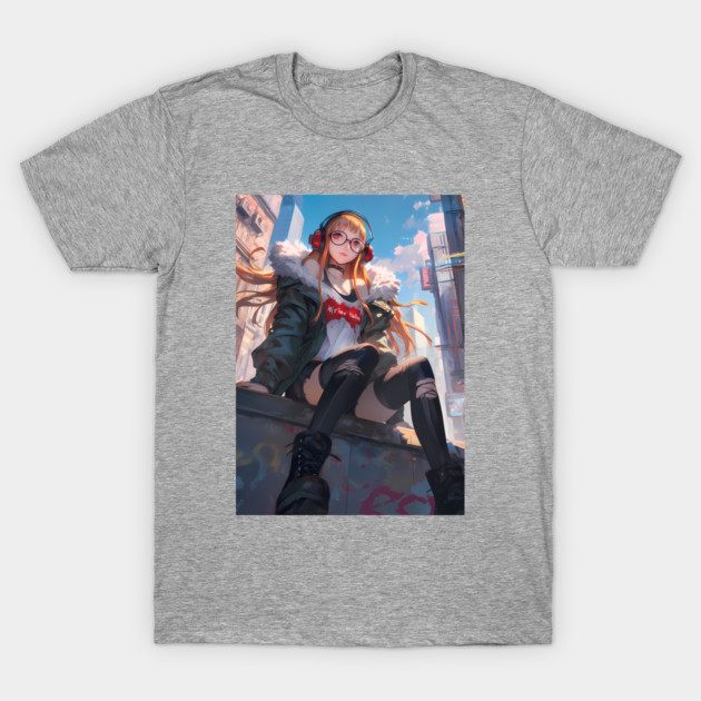 Futaba Sakura Persona 5 Game Anime Girl Cyber City Headphones - Futaba ...