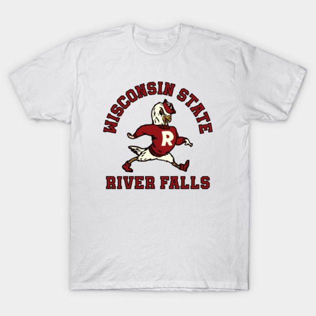Vintage Wisconsin State Falcon Mascot - River Falls - T-Shirt | TeePublic