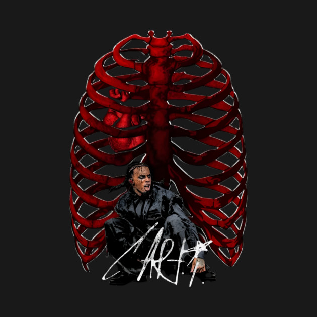 Disturbing Rib Cage Heart Rap - Rap - T-Shirt | TeePublic