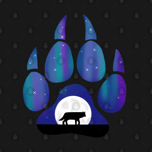 Lights Lone Wolf - Northern Lights Wolf - T-Shirt | TeePublic