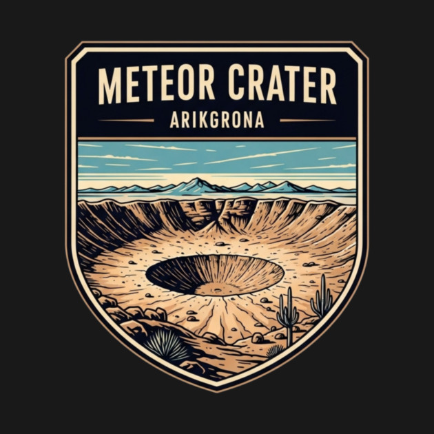 Meteor Crater Arizona Patch - Meteor Crater Arizona Patch - T-Shirt ...