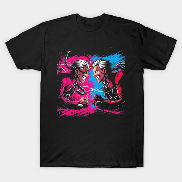 Baki Hanma Fierce Face-Off Fan Art - Baki Hanma - T-Shirt | TeePublic
