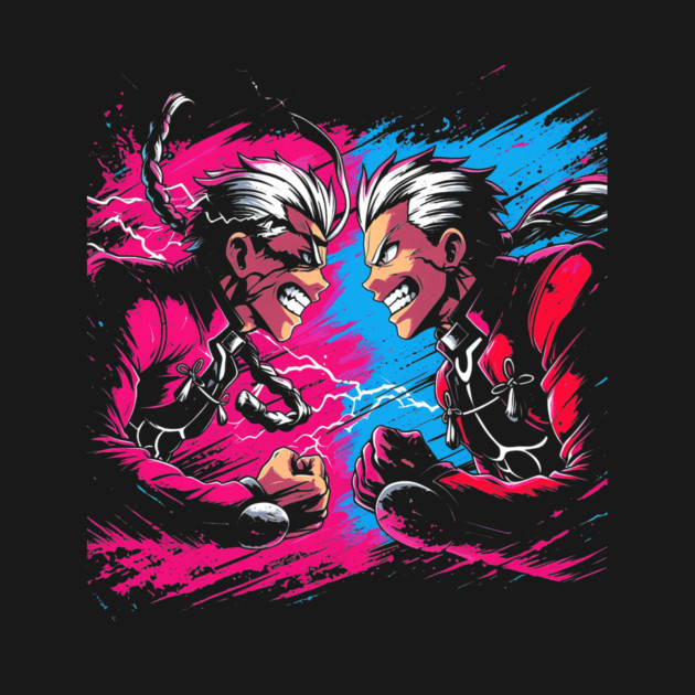 Baki Hanma Fierce Face-Off Fan Art - Baki Hanma - T-Shirt | TeePublic