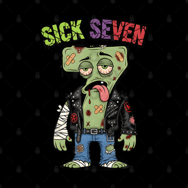 67 Zombie Six Seven Humor Brainrot Sick Seven - Funny Zombie Humor ...