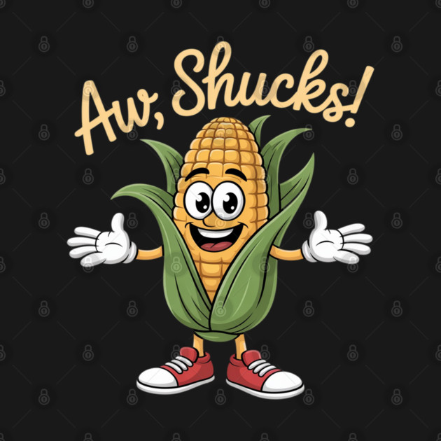 Aw Shucks Cute Funny Corn - Aw Shucks Cute Funny Corn - T-Shirt | TeePublic