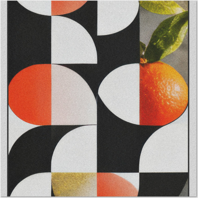 Geometric Balance with Citrus Accent - Geometric Balance - Posters and ...