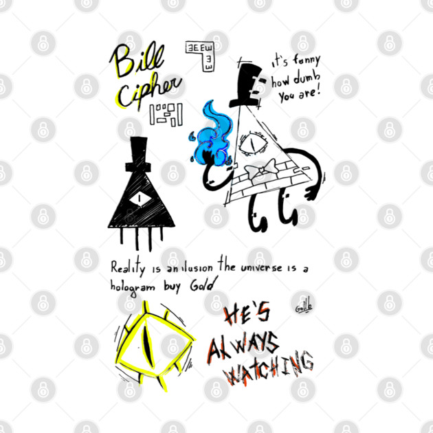 Bill Cipher - Gravity Falls - T-Shirt | TeePublic