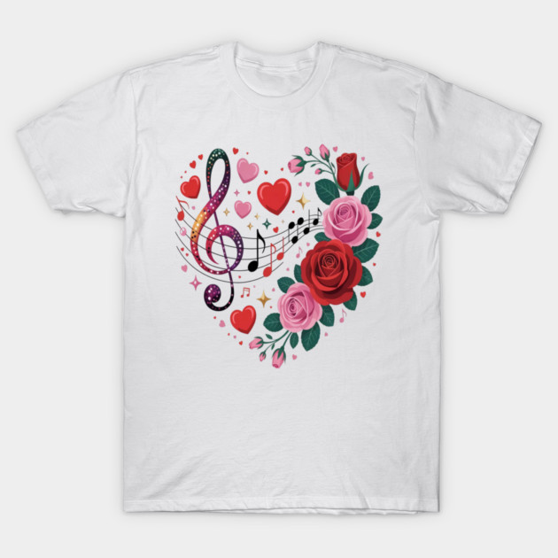 Love Song Treble Clef Roses Heart - Love Song Treble Clef Roses Heart ...