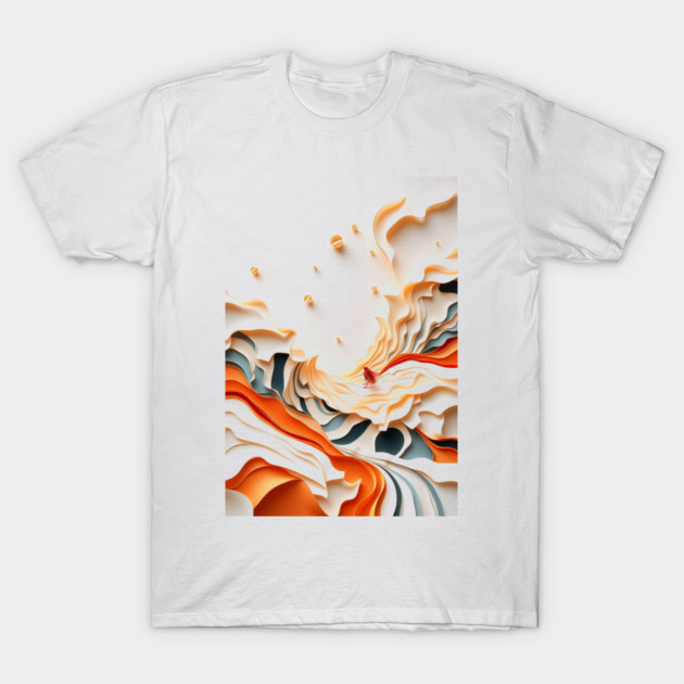 Kirigami Mosaic Dreamscape - Kirigami Paper Art - T-Shirt | TeePublic
