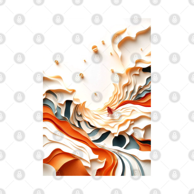 Kirigami Mosaic Dreamscape - Kirigami Paper Art - T-Shirt | TeePublic