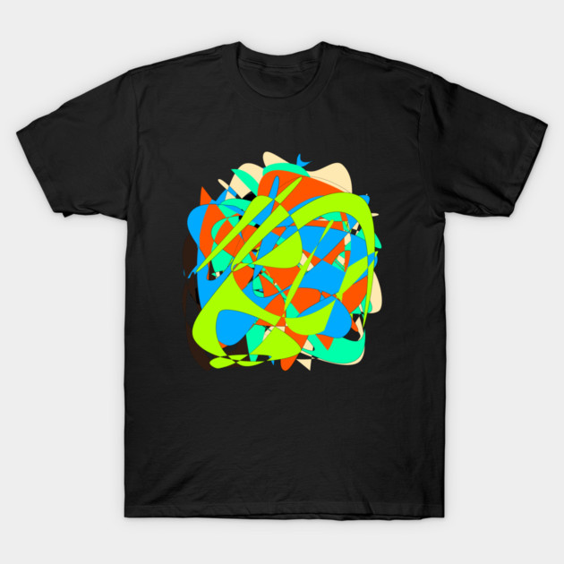 Neon Paradox: Fluidity in Motion - Abstract Art - T-Shirt | TeePublic